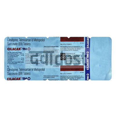 Cilacar TM 10mg/25mg/40mg Tablet Upto 9.59% Off | DawaaDost