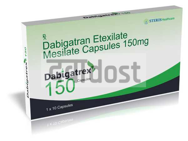 Buy Dabigatrex 150mg Capsule Online, View Uses, Review, Price ...