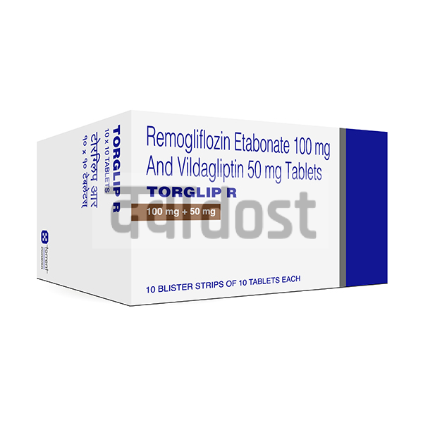 Buy Torglip R 100mg/50mg Tablet Online, View Uses, Review, Price ...