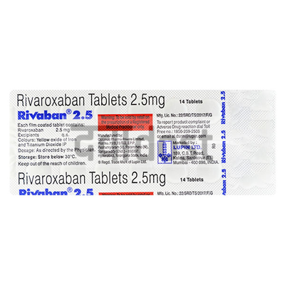 Rivaban 2.5mg Tablet 14s Upto 10.00% Off | DawaaDost