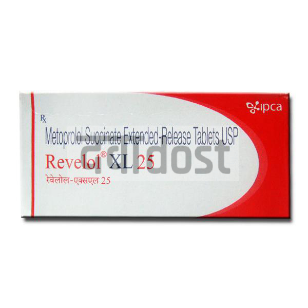 Revelol XL 25mg Tablet 15s Upto 10.00% Off | DawaaDost