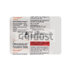 Buy Myospas 500mg/250mg Tablet 10s Online, View Uses, Review, Price ...