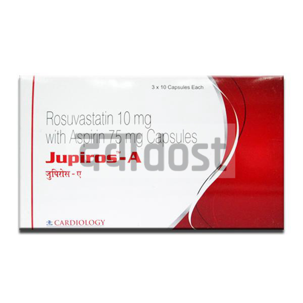 Buy Jupiros A 10mg/75mg Capsule 10s Online, View Uses, Review, Price ...
