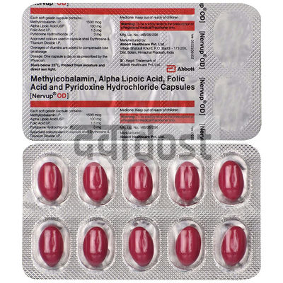 Buy Nervup OD Soft Gelatin Capsule 10s Online, View Uses, Review, Price ...