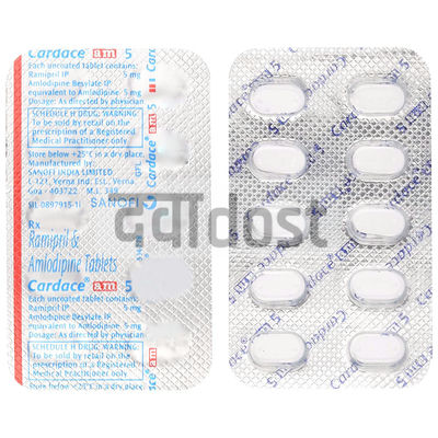 Buy Cardace AM 5mg/5mg Tablet 15s Online, View Uses, Review, Price ...