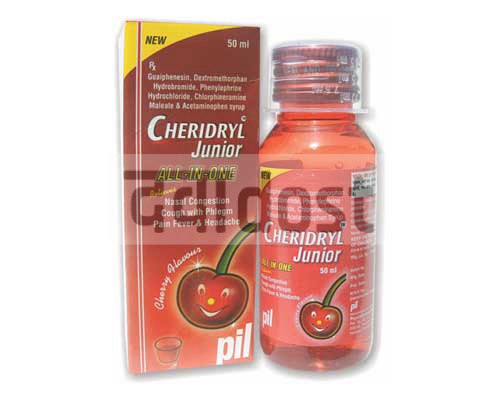 Buy Cheridryl Junior Syrup 50ml Online, View Uses, Review, Price ...