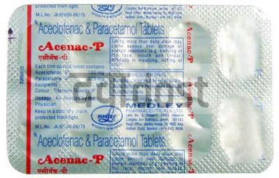 Acenac P 100mg/325mg Tablet Upto 10.00% Off | DawaaDost