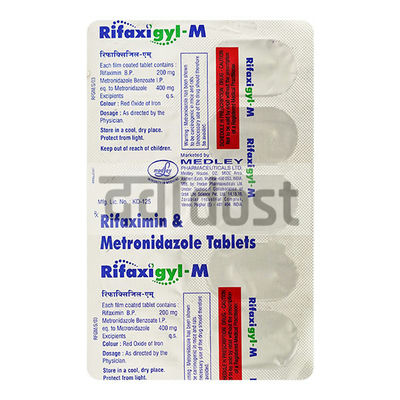 Rifaxigyl-M 200mg/400mg Tablet Upto 9.74% Off
