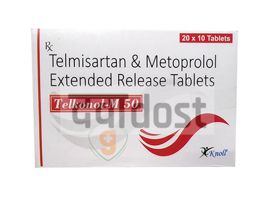 Telkonol M 50mg/40mg Tablets Upto 34.26% Off | DawaaDost