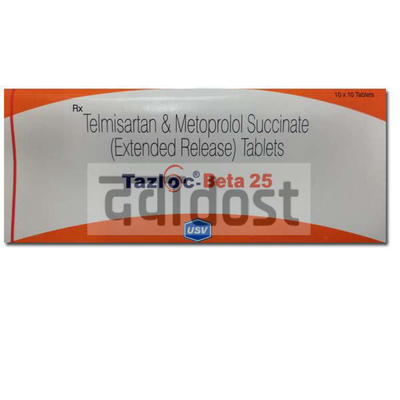 Tazloc-Beta 25 Tablet PR Upto 9.68% Off | DawaaDost