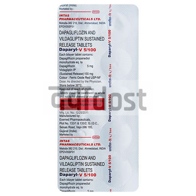 Daparyl V 5mg/100mg Tablet Upto 10.00% Off | DawaaDost