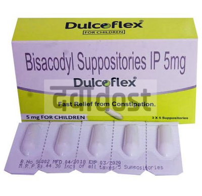 Dulcoflex 5mg Child Suppository Upto 9.43% Off