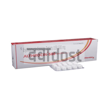 Buy Althrocin 500 Tablet Online, View Uses, Review, Price, Composition ...