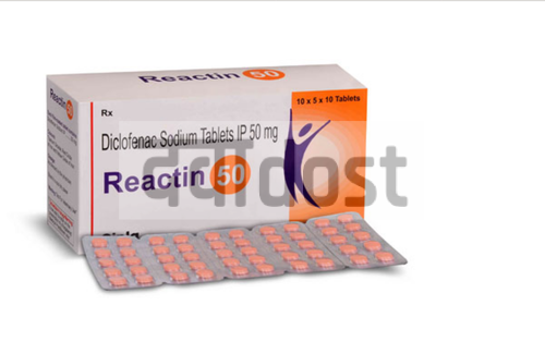 Buy Reactin 50mg Tablet Online, View Uses, Review, Price, Composition ...