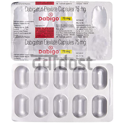 Dabigo 75mg Capsule Upto 9.57% Off