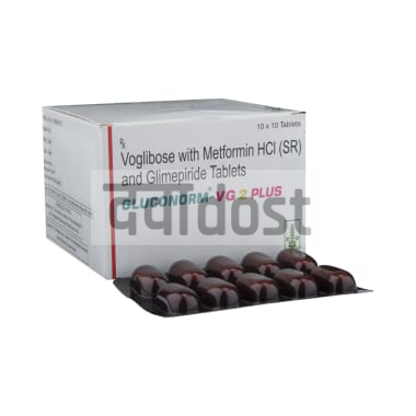 Gluconorm-VG 2 Plus Tablet SR Upto 10.00% Off | DawaaDost