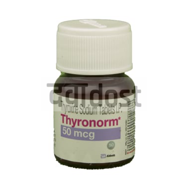 Buy Thyronorm 50mcg Tablet Online, View Uses, Review, Price ...