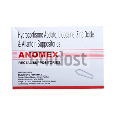 Anomex Suppository 5s Upto 9.26% Off | DawaaDost
