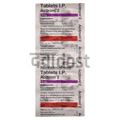 Buy Acitrom 2mg Tablet Online, View Uses, Review, Price, Composition ...
