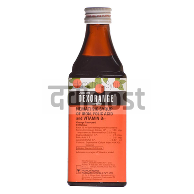 Buy Dexorange Syrup 200ml Online, View Uses, Review, Price, Composition ...