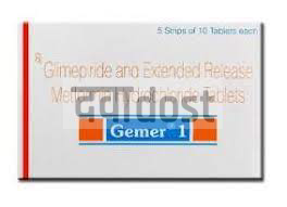 Gemer 500mg/1mg Tablet 15s Upto 9.40% Off | DawaaDost