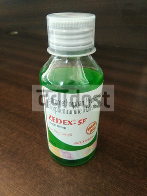 Zedex SF Cough Syrup 100ml Upto 10.00% Off | DawaaDost
