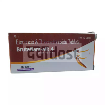 Buy Brutaflam 60mg/4mg Tablet MR 10s Online, View Uses, Review, Price ...