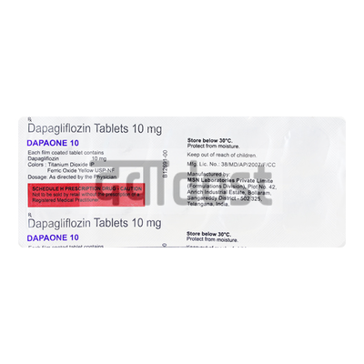 Buy Dapaone 10mg Tablet 10s Online, View Uses, Review, Price ...