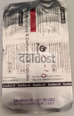 Esofen D 40mg/30mg Capsule 10s Upto 10.00% Off