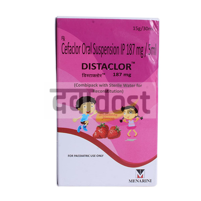 Buy Distaclor 187mg Oral Suspension Strawberry 30ml Online, View Uses ...