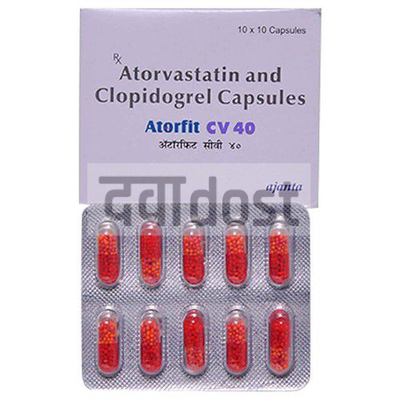 Atorfit CV 40mg/75mg Capsule 10s Upto 10.00% Off
