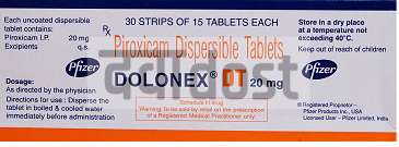 Buy Dolonex DT 20mg Tablet 15s Online, View Uses, Review, Price ...