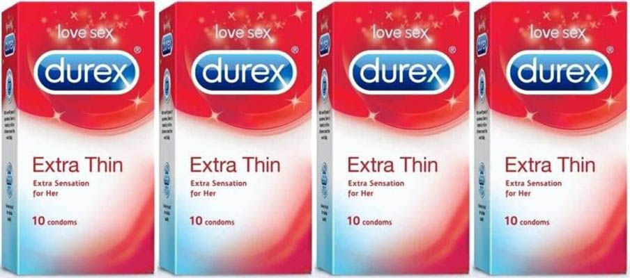 Durex Condoms, Extra Thin 10s-4N (Pack o Upto 25% Off