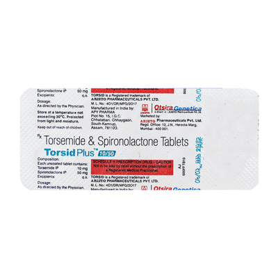 TORSID-PLUS 10/50MG 10TAB Upto 20.00% Off | Wellness Forever