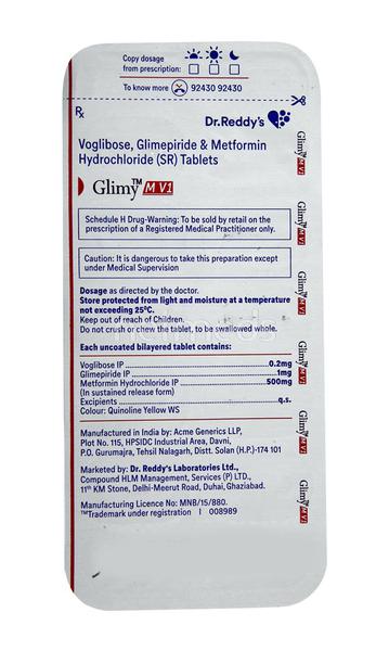 GLIMY-MV 1MG 10TAB Upto 33% Off
