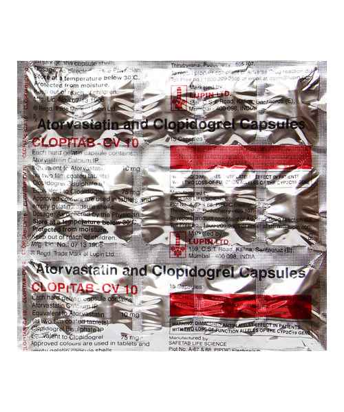 CLOPITAB-CV 10MG 15CAP Upto 33% Off