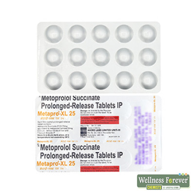 METAPRO-XL 25MG 15TAB Upto 33% Off