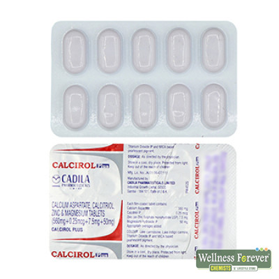 CALCIROL-PLUS 10TAB Upto 15.00% Off | Wellness Forever