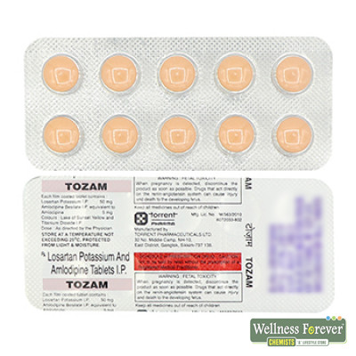Buy TOZAM 10TAB Online, View Uses, Review, Price, Composition | SecondMedic