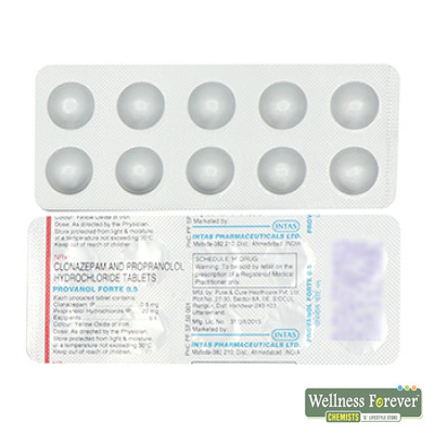 Buy PROVANOL-FORTE 0.5MG 10TAB Online, View Uses, Review, Price ...