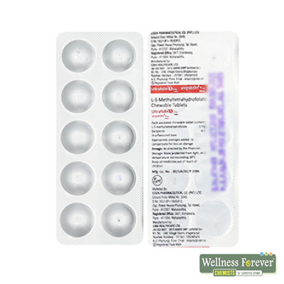 Buy ULTRAFOLIN 5MG 10TAB Online, View Uses, Review, Price, Compoistion ...