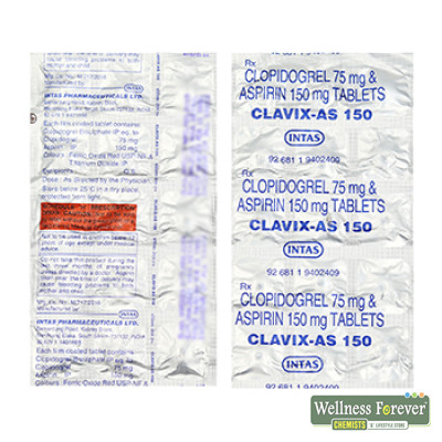 CLAVIX-AS 150MG 15TAB Upto 33% Off