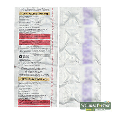 Buy TRI-OLMETOR 40MG 10TAB Online, View Uses, Review, Price ...
