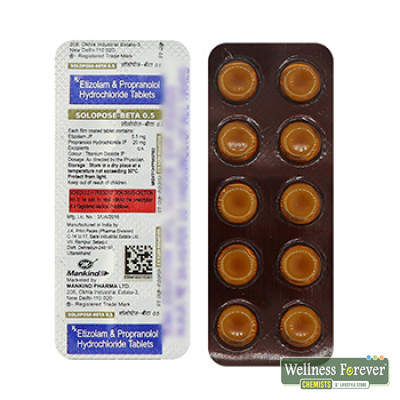 Buy SOLOPOSE-BETA 0.5MG 10TAB Online, View Uses, Review, Price ...