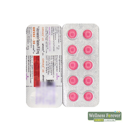 Buy ORVAS 20MG 10TAB Online, View Uses, Review, Price, Composition ...