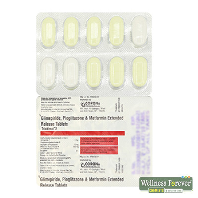 Buy TRIOBIMET 2MG 10TAB Online, View Uses, Review, Price, Composition ...