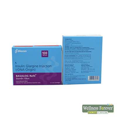 BASALOG REFIL 100IU CART 3ML Upto 25.00% Off | Wellness Forever