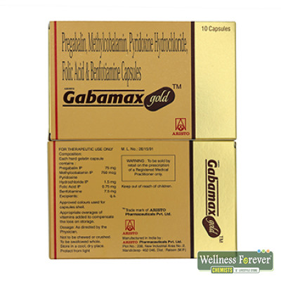 GABAMAX-GOLD 10CAP Upto 55.00% Off | Wellness Forever