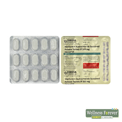 OBIMET-SR 500MG 15TAB Upto 55.00% Off | Wellness Forever