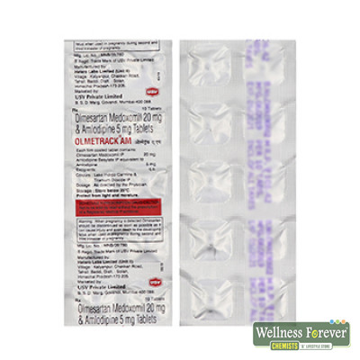 Buy OLMETRACK-AM 10TAB Online, View Uses, Review, Price, Composition ...